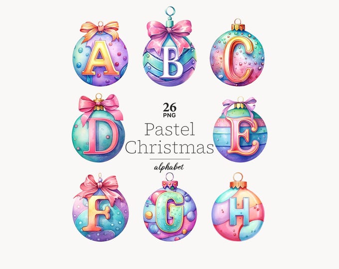 Winter Snowflake Alphabet Clipart: Blue Invitation Letters (PNG ...