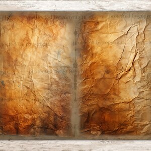 Crumpled Paper Junk Journal Pages, Vintage Collage Sheet, Old Paper ...