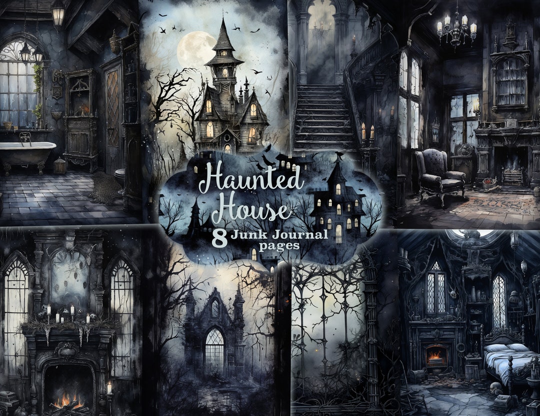 Haunted House Junk Journal: Creepy Halloween Ephemera (digital Download ...