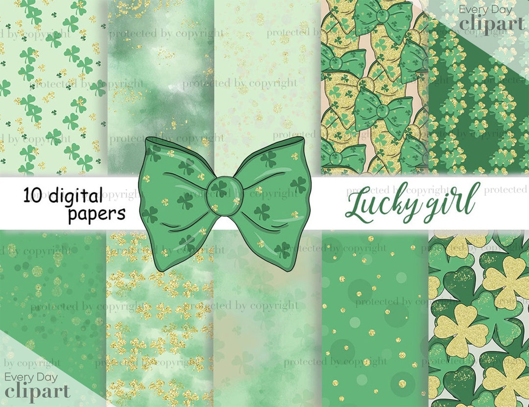 St. Patrick's Day Digital Paper, St Patrick's Day Planner Stickers ...