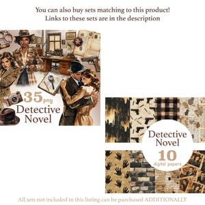 Detective Clip Art: Secret Agent Illustrations (PNG Files, Digital ...