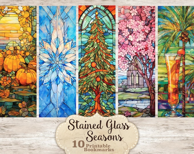 Four Seasons Bookmarks Set of 4 Spring, Summer, Autumn/fall, Winter ...