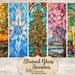 Stained Glass Seasons Bookmarks, Stained Glass Printable, Print and Cut ...