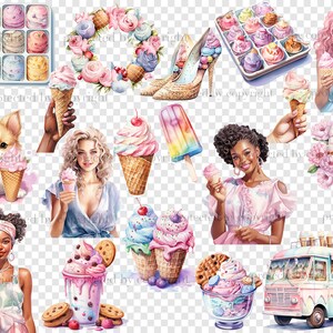 Ice Cream Clip Art, Girl With Ice Cream Png, Black Girl With Ice Cream ...