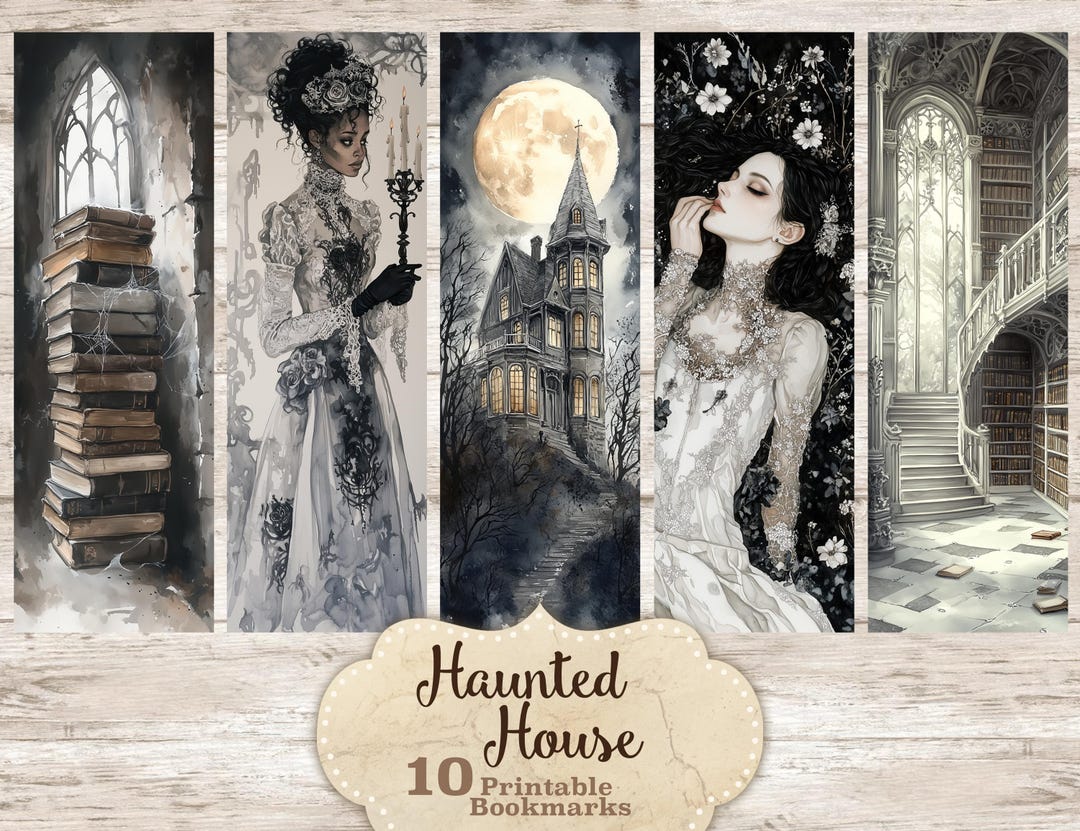 Haunted House Bookmarks, Black Girl Bookmarks, Booklover Bookmarks ...