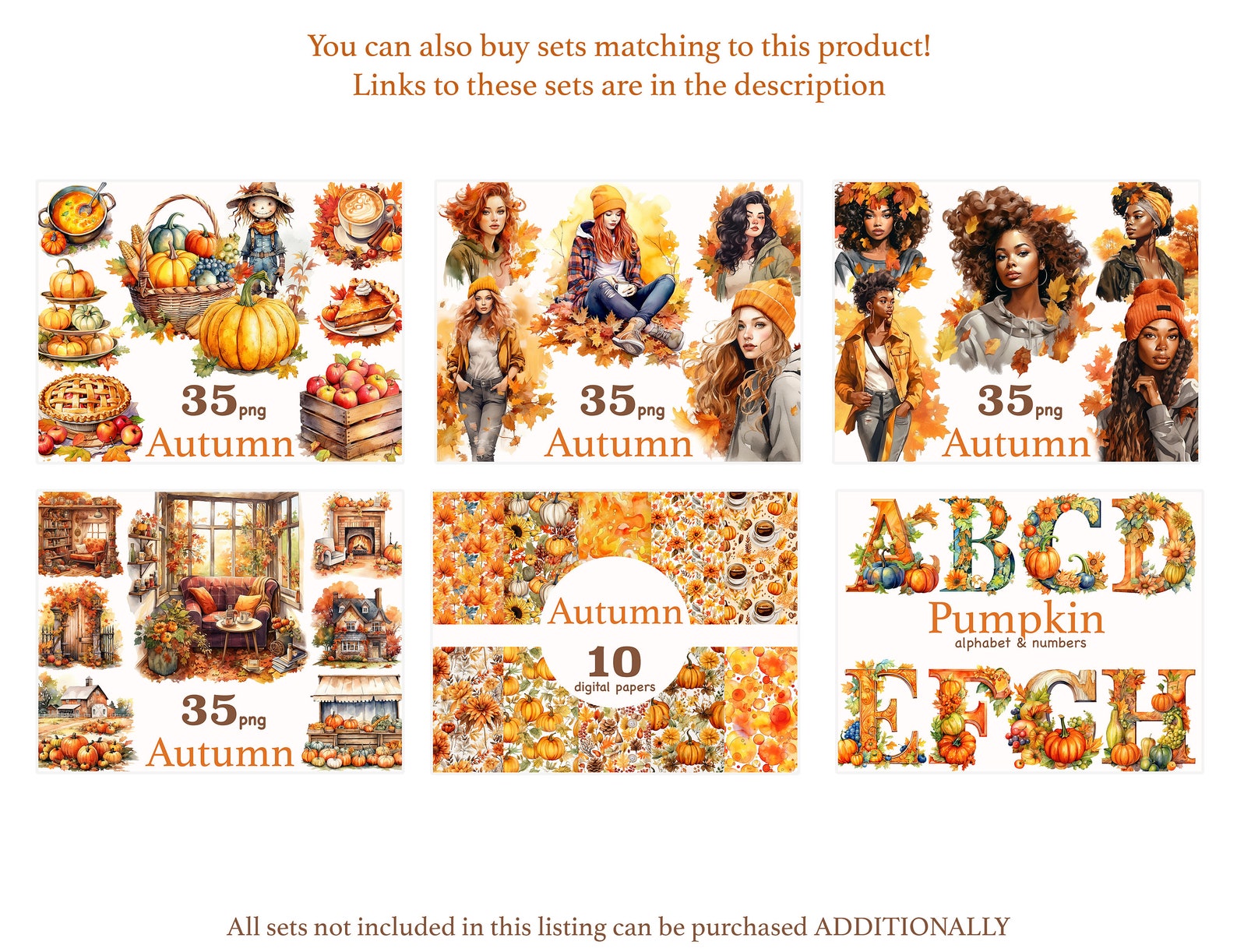 Pumpkin Alphabet Letters Clipart Png, Watercolor Floral Clip Art ...