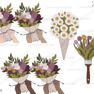 Spring Clipart Bundle, Clipart PNG Designs, Wildflower Spring Clipart ...