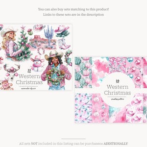 Western Christmas Clip Art for Planner Stickers Pink Christmas Png ...
