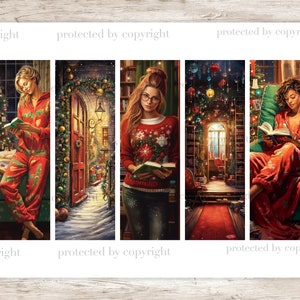 Christmas Bookmarks Printable: Holiday Reading Gift (digital Download ...