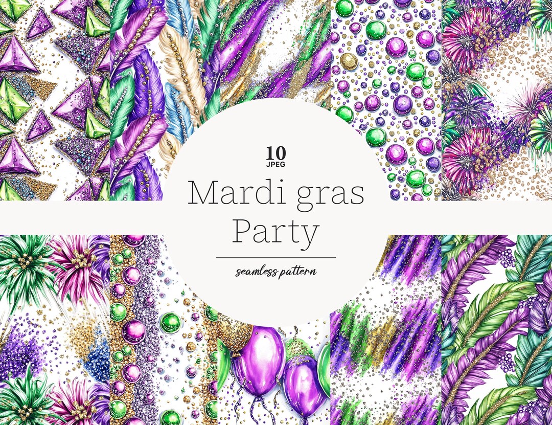 Mardi Gras Party Papers Mardi Gras Seamless Pattern Mardi Gras ...