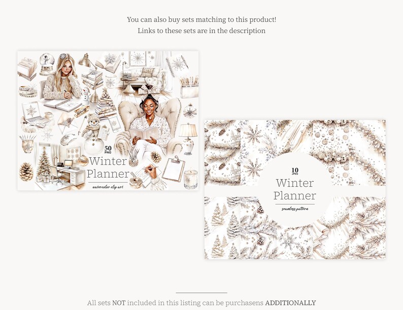 Winter Planner Girl Clipart: Christmas Journaling PNG (instant Download ...