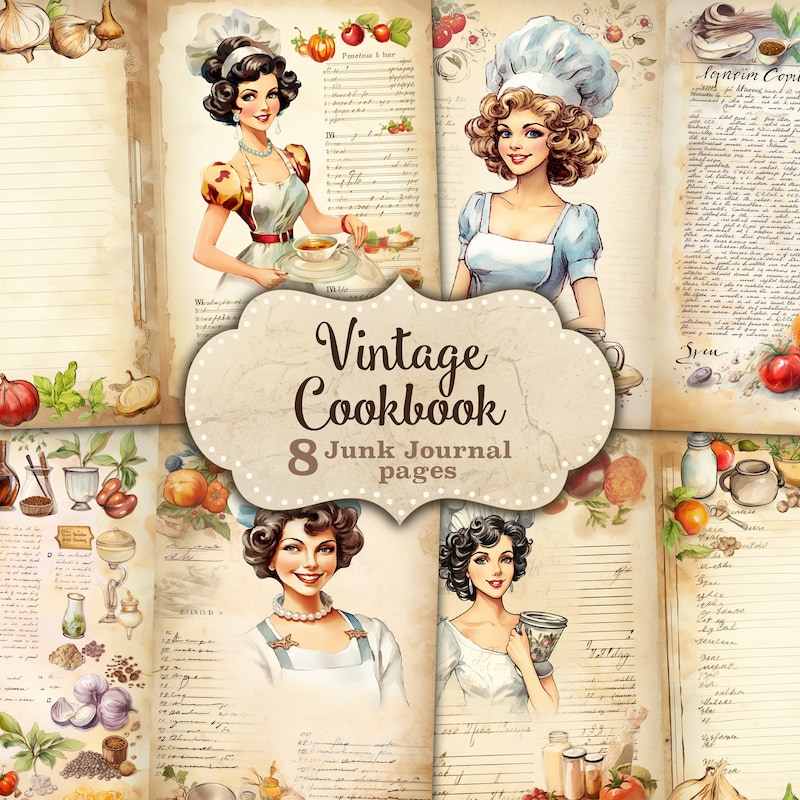Cookbook Junk Journal - Etsy