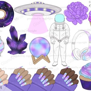 UFO Clipart, Space Clipart, Cosmic Clipart, Astronaut Clipart, Aliens ...