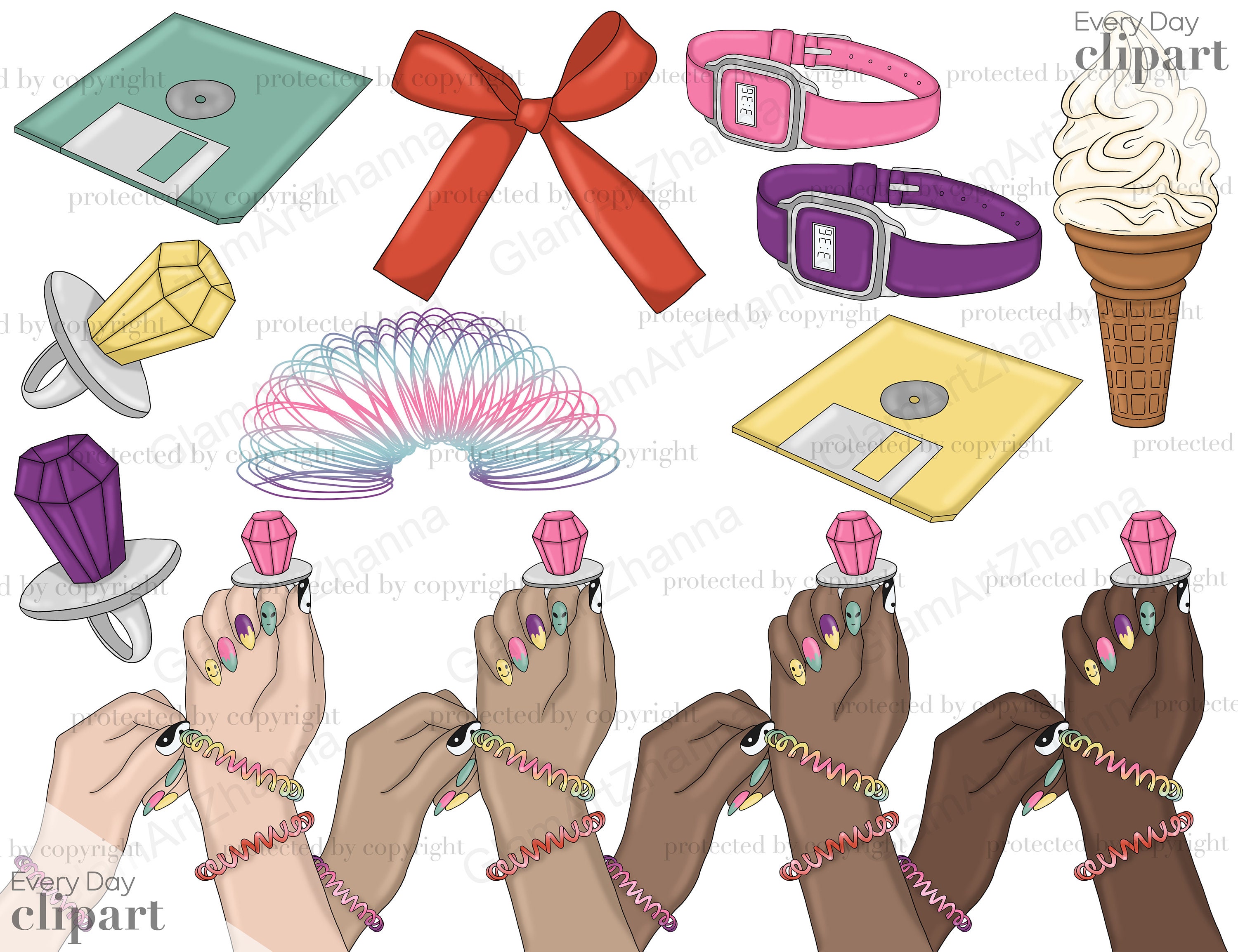 90s Clipart 90s Clipart Retro Clip Art Collection Nostalgia - Etsy ...