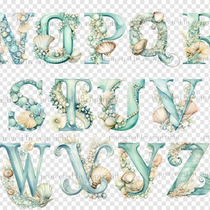 Seashell Alphabet, Summer Beach Font Wedding Invitation, Beach Wedding ...