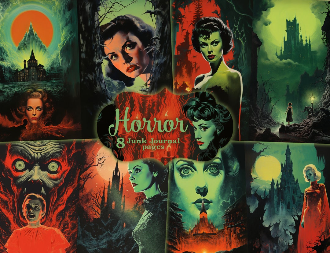 Horror Junk Journal Pages, Creepy Digital Download, Creepy Junk Journal ...