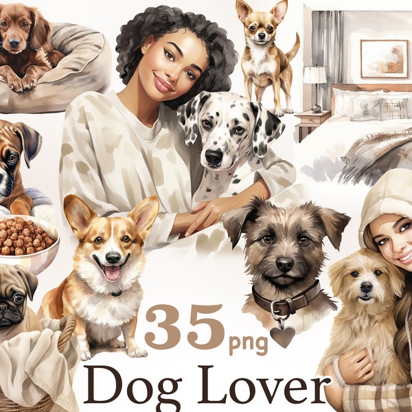 Dog Lover Clipart - Etsy