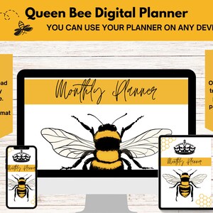 Trendy Queen Bee Work From Home Planner - PDF Download- Good Notes App ...