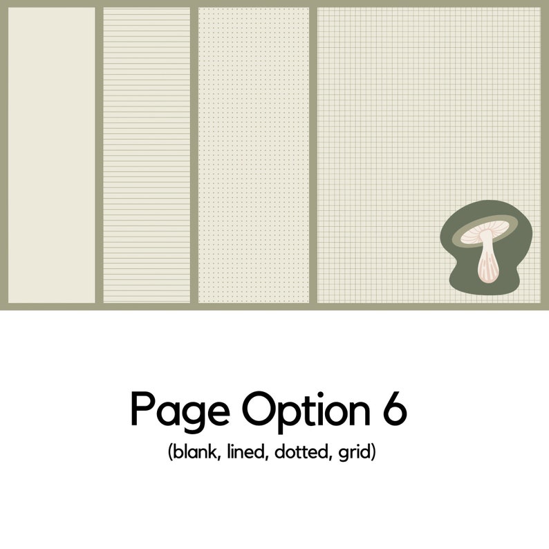 Aesthetic Cottagecore Digital Page Templates for Goodnotes and ...