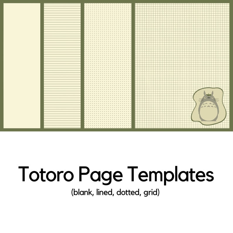 Aesthetic Studio Ghibli Page Templates for Goodnotes and Notability - Etsy