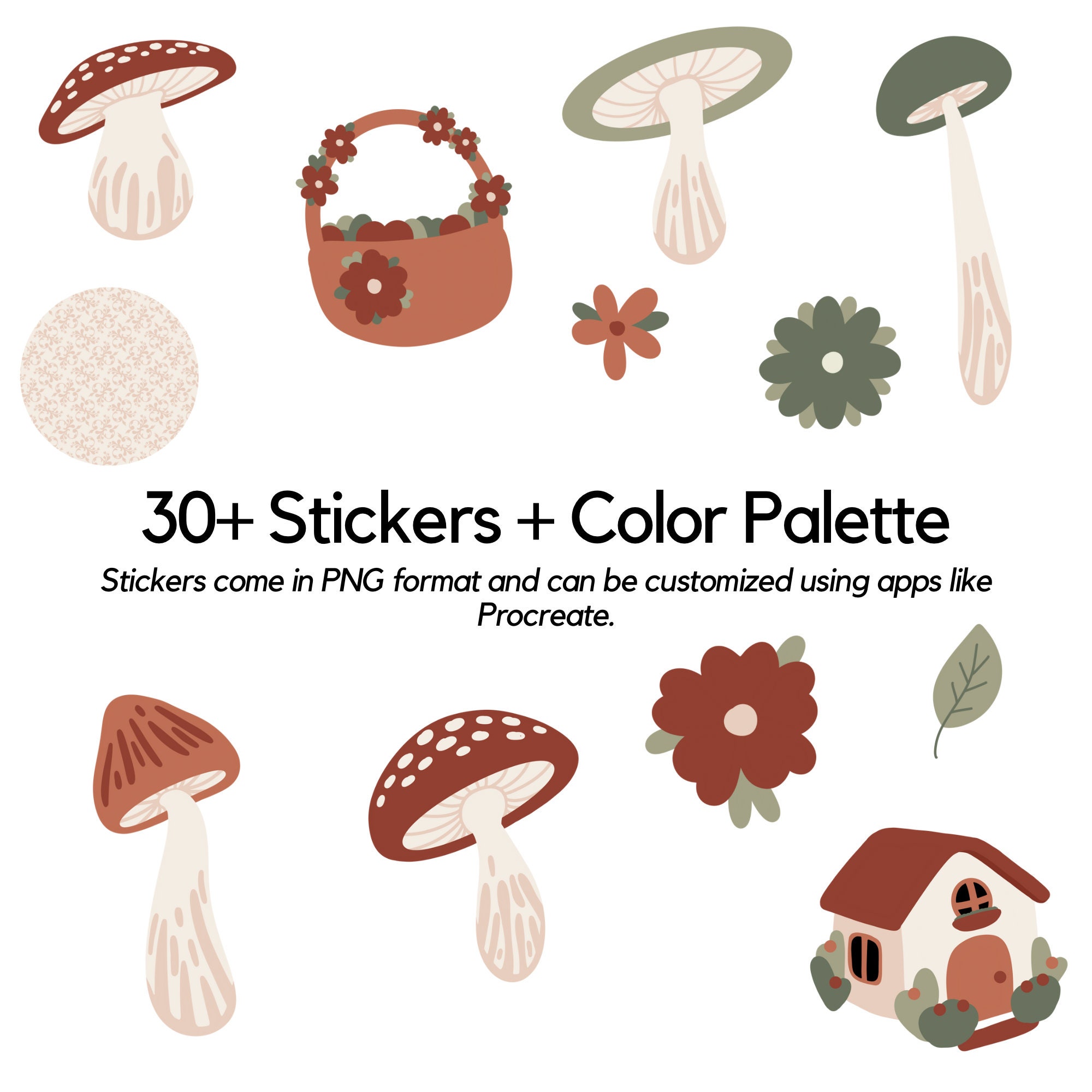 Aesthetic Cottagecore Digital Page Templates for Goodnotes and ...