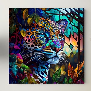 Jaguar Printable Jaguar in the Tropics, Jaguar Wall Art, Animal Prints ...