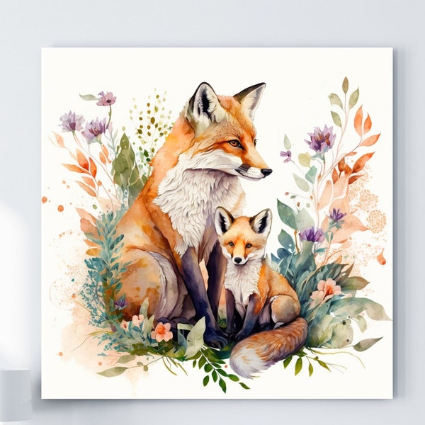 Baby Fox Painting - Etsy