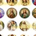 Jesus Christ Portrait Digital Collage Sheet: Round Cabochon Images ...