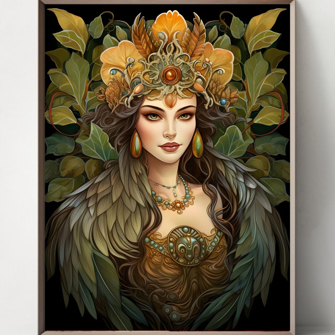 Set of 23 Bird of Paradise Maiden From Medieval Mythology Sirin, Woman ...