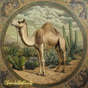 Camel Set of 10 Pieces, Art Nouveau Style William Morris Camel in the ...