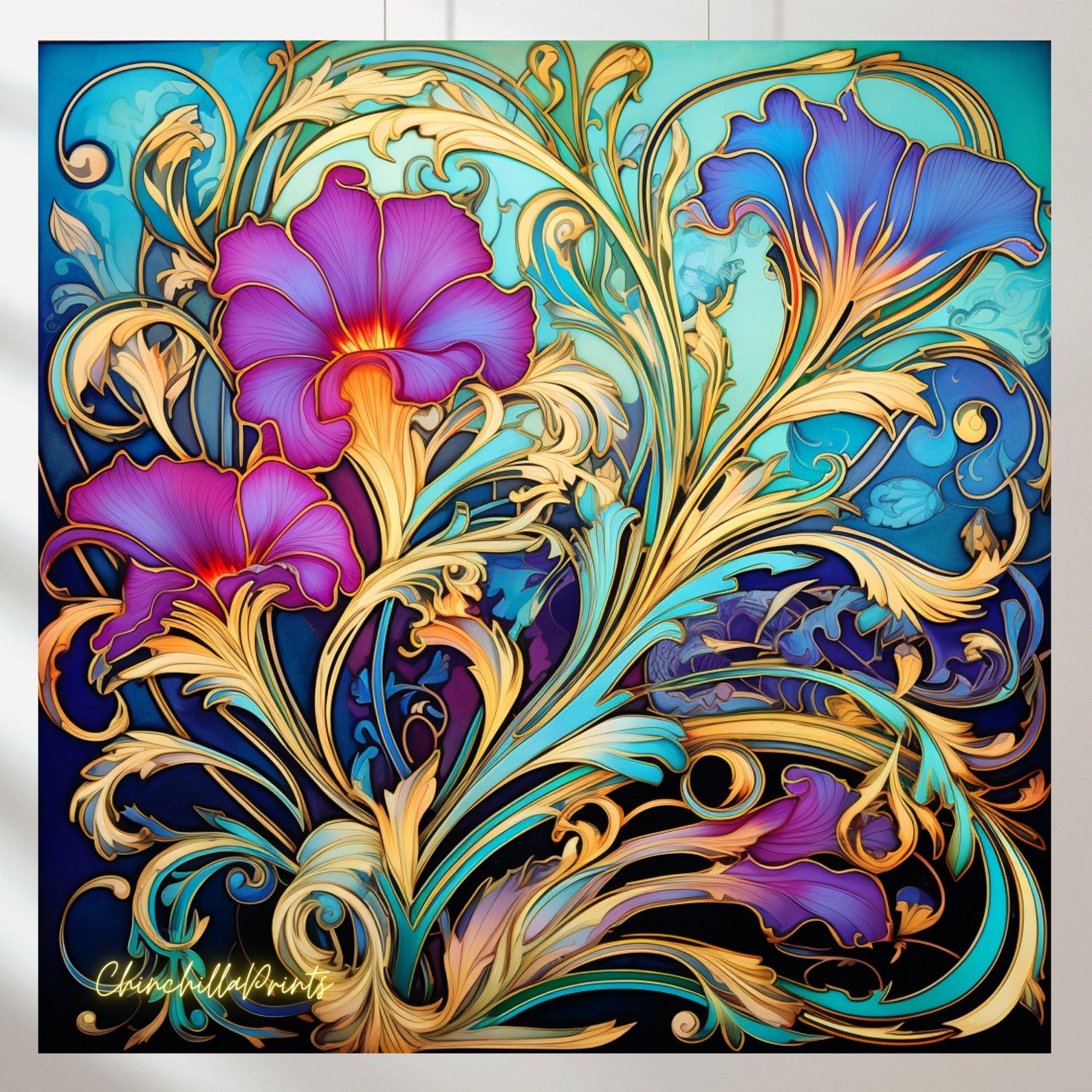 Floral Print Floral Print Art Nouveau Art Nouveau William Morris Style ...