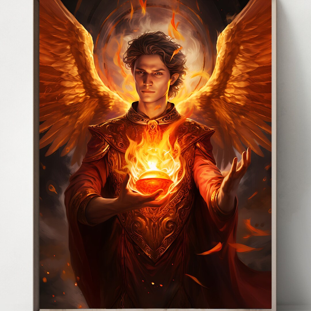Uriel Set of 3, Archangel Uriel, Angel of Light, Chief Angel, Heavenly ...