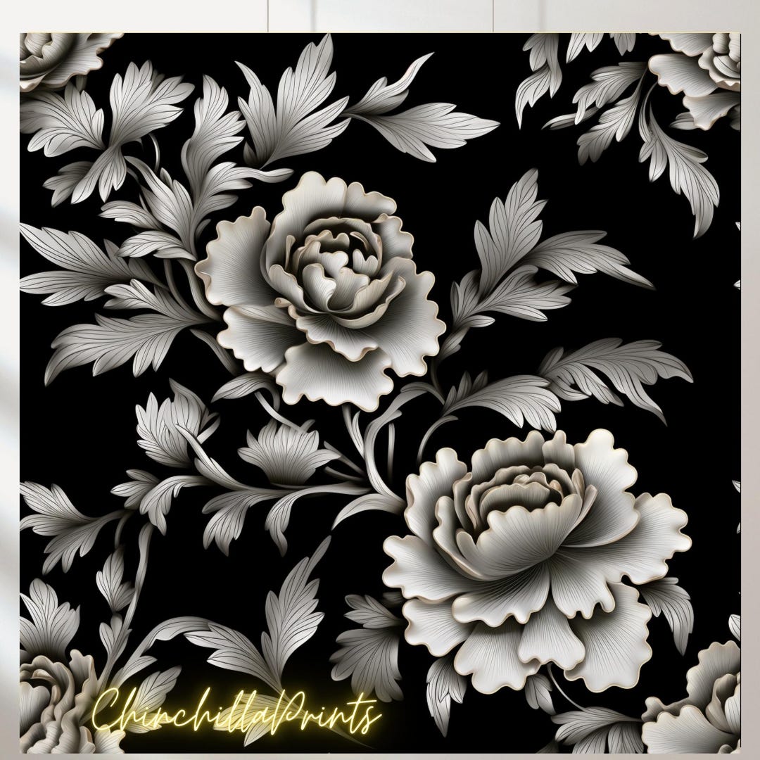 Set of 5 Victorian Floral Design for Commercial Use Seamless Design ...