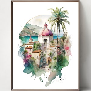 5 Piece Wall Art, Italian Wall Art, Wall Hangings, Italian Riviera Art ...