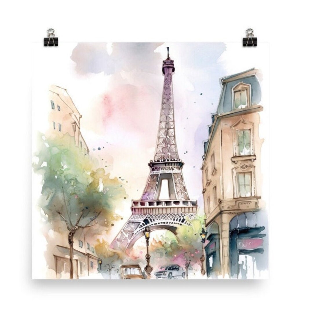 Poster of Paris, Matte, France Art Print, Paris Print, Pastel Art ...