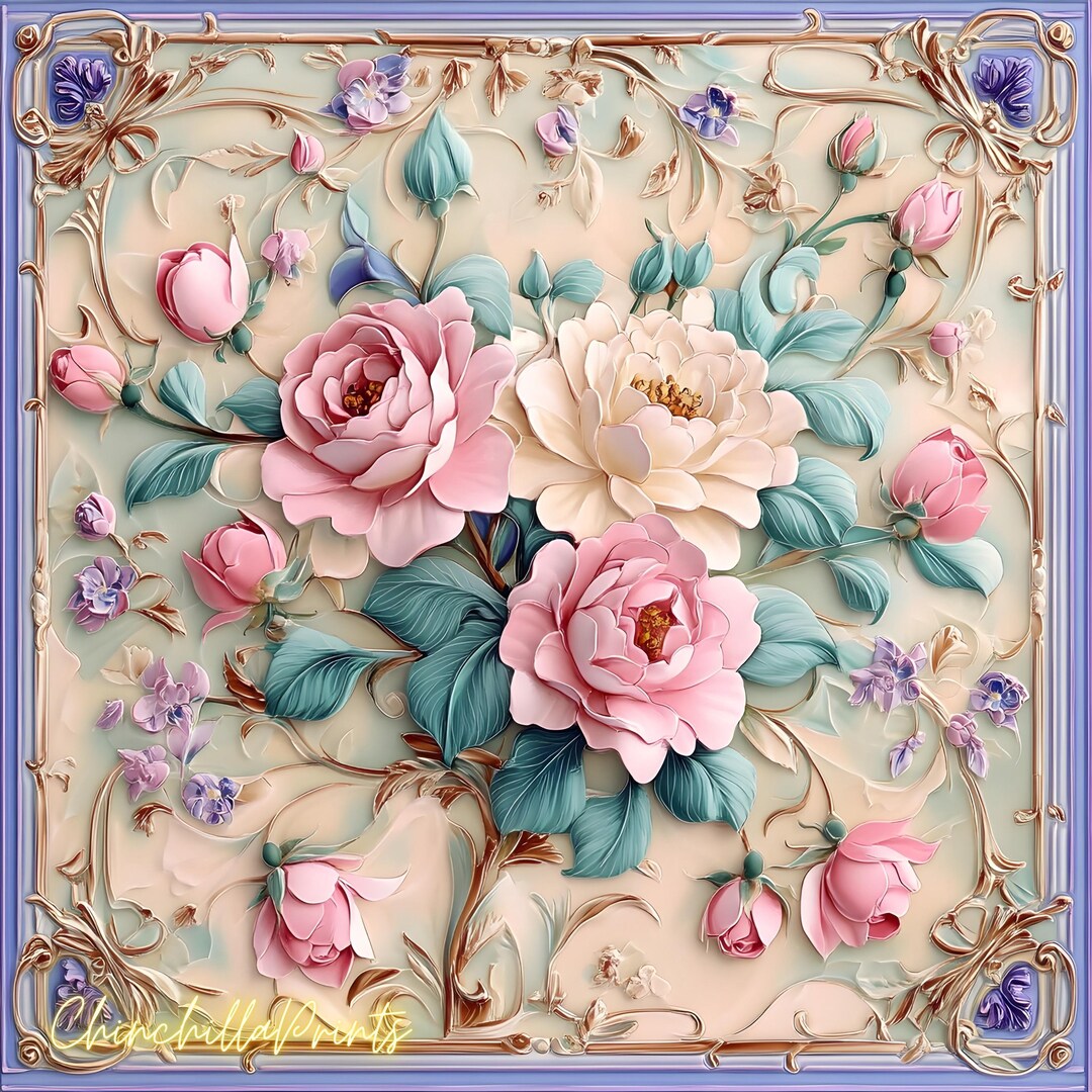 Victorian Flower Painting Set: Golden Age Retro Art (JPG Files) - Etsy