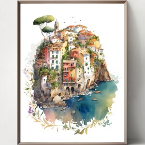 5 Piece Wall Art, Italian Wall Art, Wall Hangings, Italian Riviera Art ...