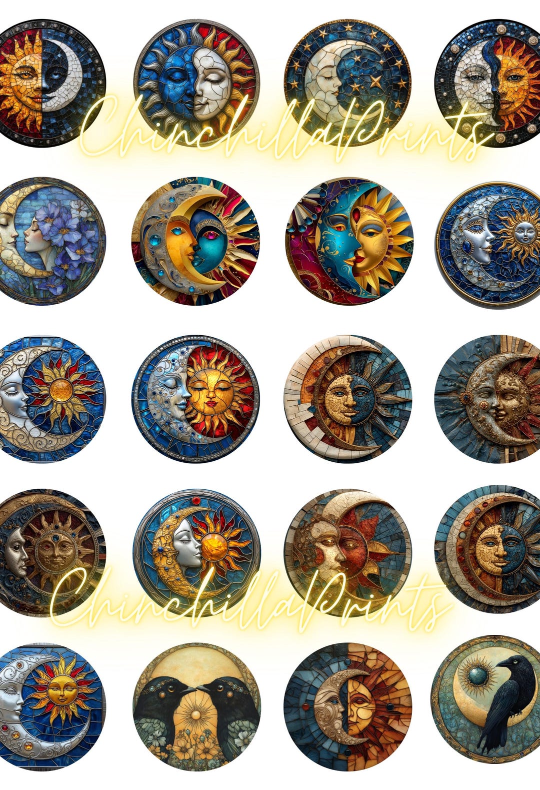 45mm 25mm 30mm 35mm 40mm Art Deco Circle Cabochon Images: Printable ...