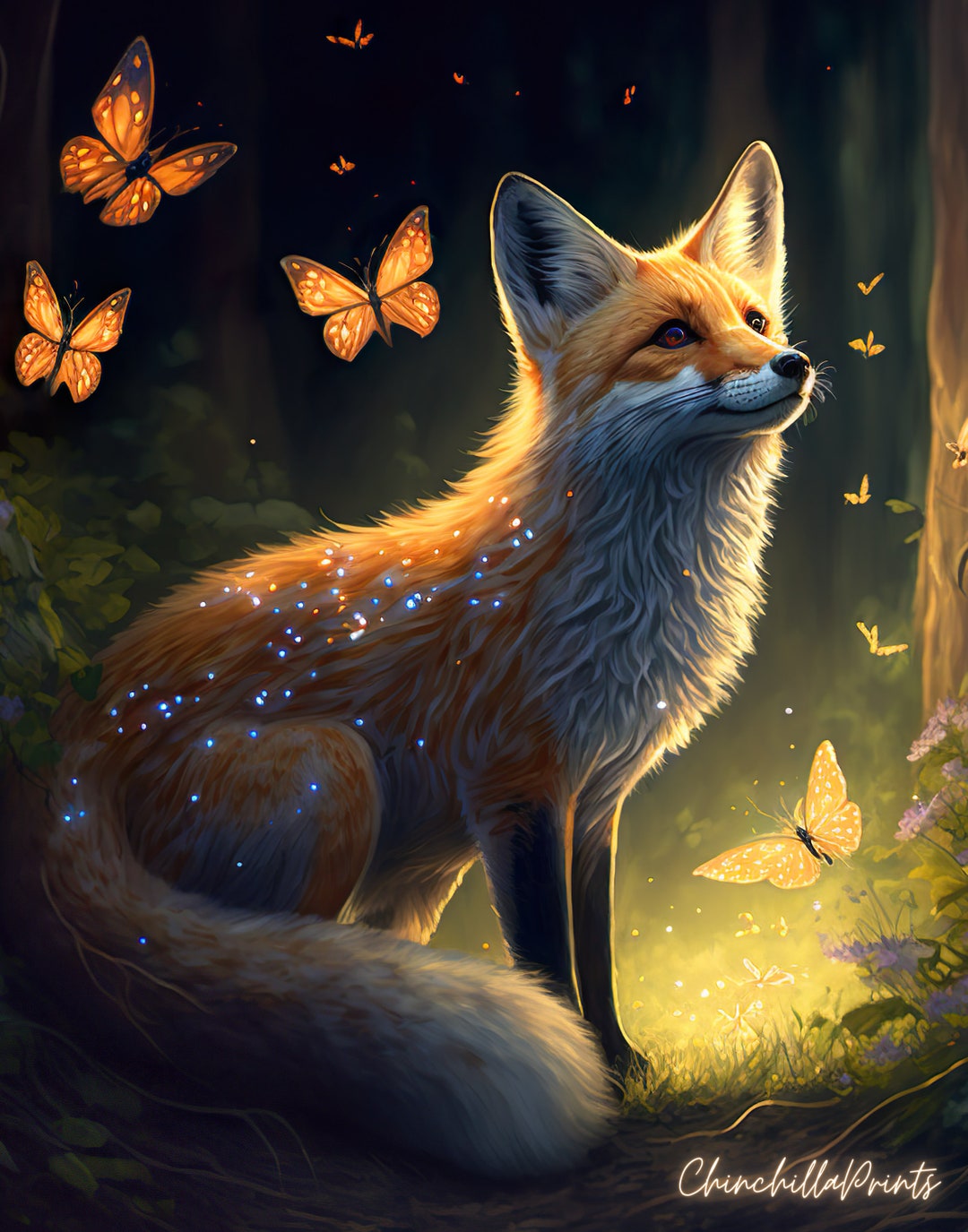 Fox Fantasy Art Fairytale Art Fantasy Print Fantasy Fox - Etsy