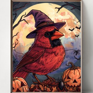 Red Cardinal on Pumpkin Clipart Set - 5 High Quality Watercolor Clip ...