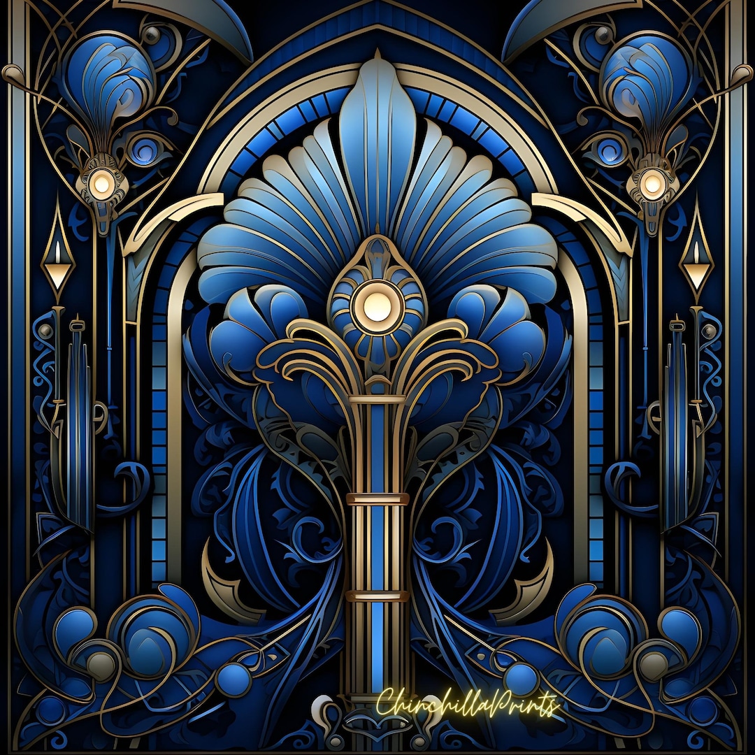 Art Deco, Modern, Blue Tile Design, Tile Design, Blue Color, Cobolt ...