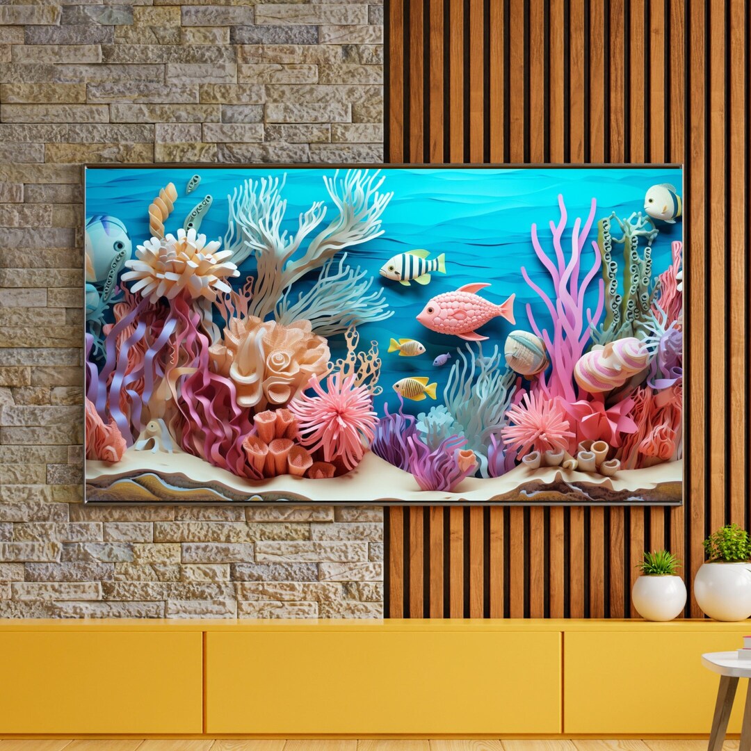 Seabed Fishes Corals Instant Download of TV Frames in Digital Format ...