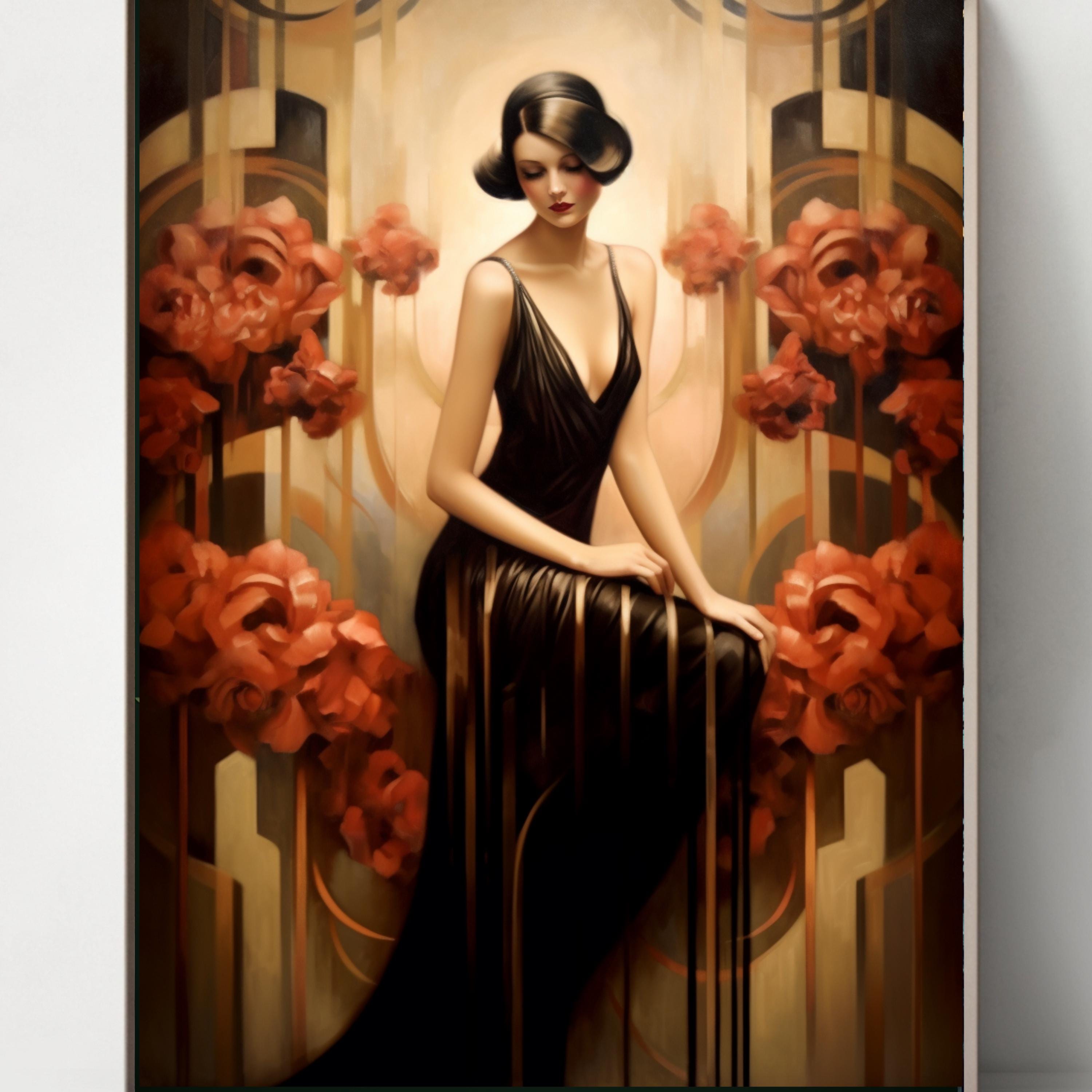 1920s Fashion Art Prints: Vintage Women's Portrait Set (digital ...