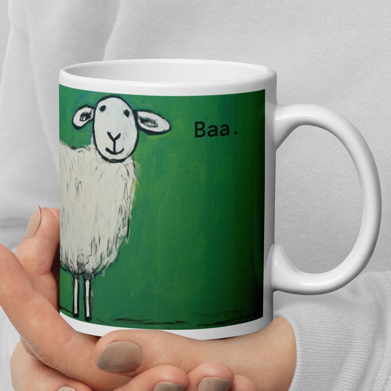 11 Oz Mug With Sheep, Baa, Funny Mugs, White Glossy Mug - Etsy