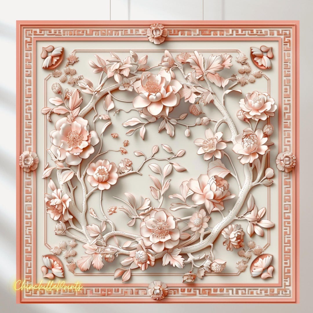 Victorian Floral Design for Commercial Use - Etsy
