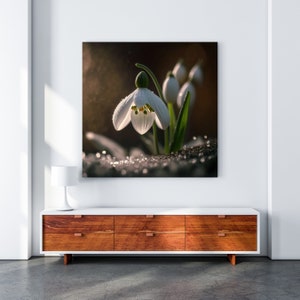 Snowdrop Flowers Art Snowdrop Digital Art Print Flower Digital Wall Art ...