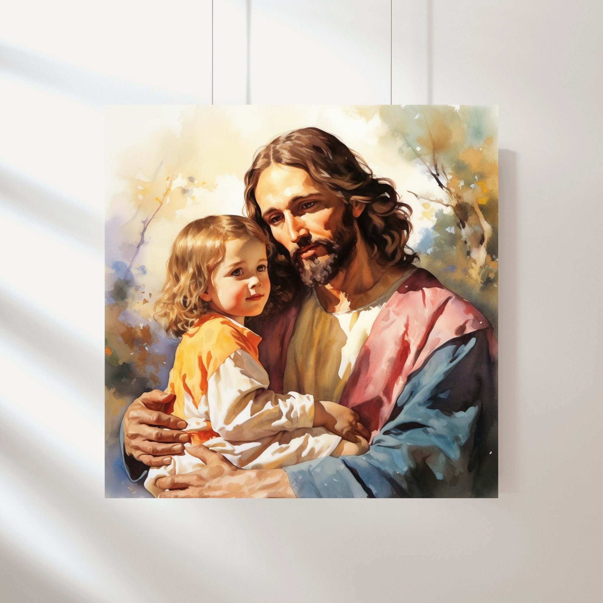 Jesus Christ With Children Jesus Christ With Child Art of - Etsy