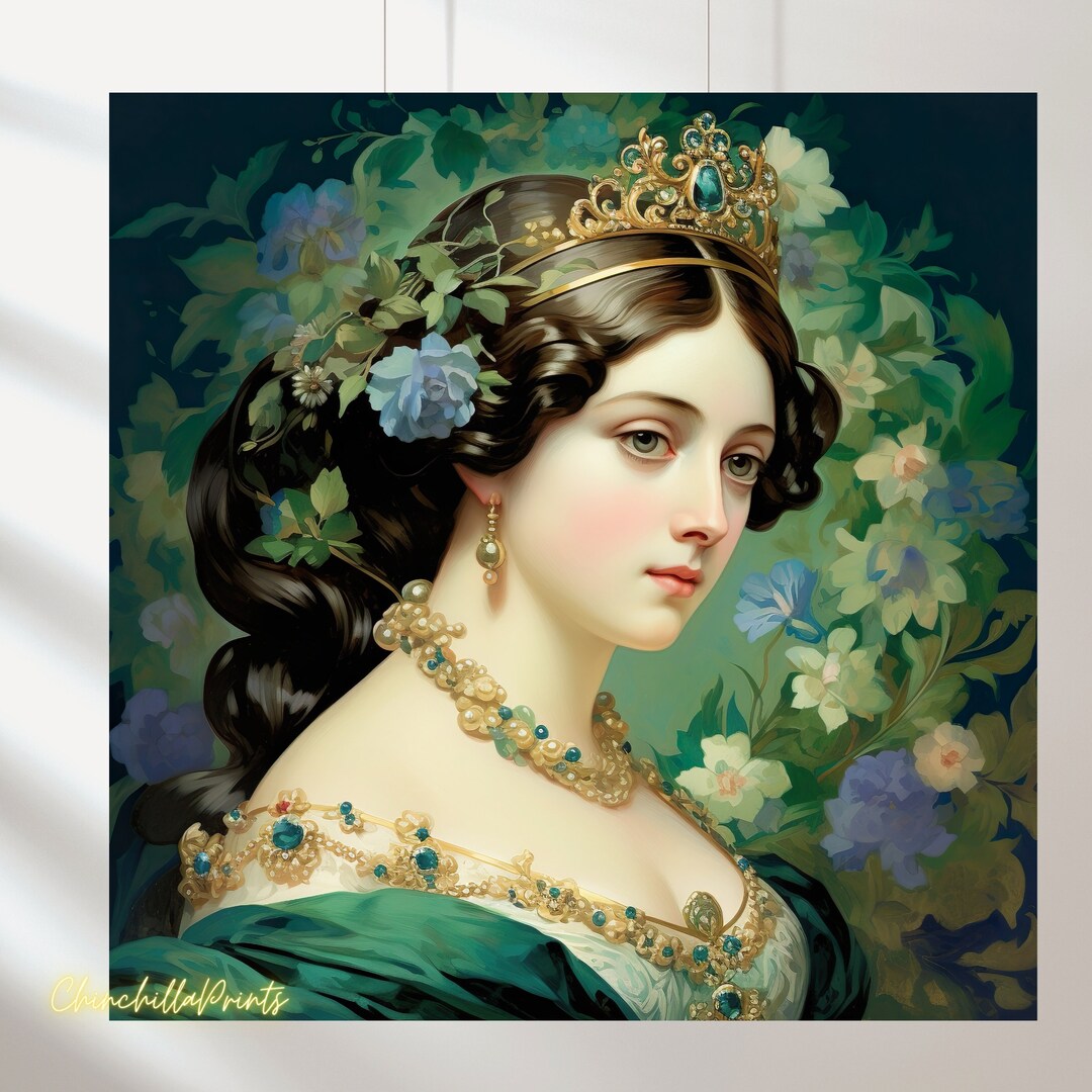 Women's Portraits Shabby Chic Queen Victoria in Pink Rococo Wall Decor ...