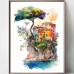 5 Piece Wall Art, Italian Wall Art, Wall Hangings, Italian Riviera Art ...