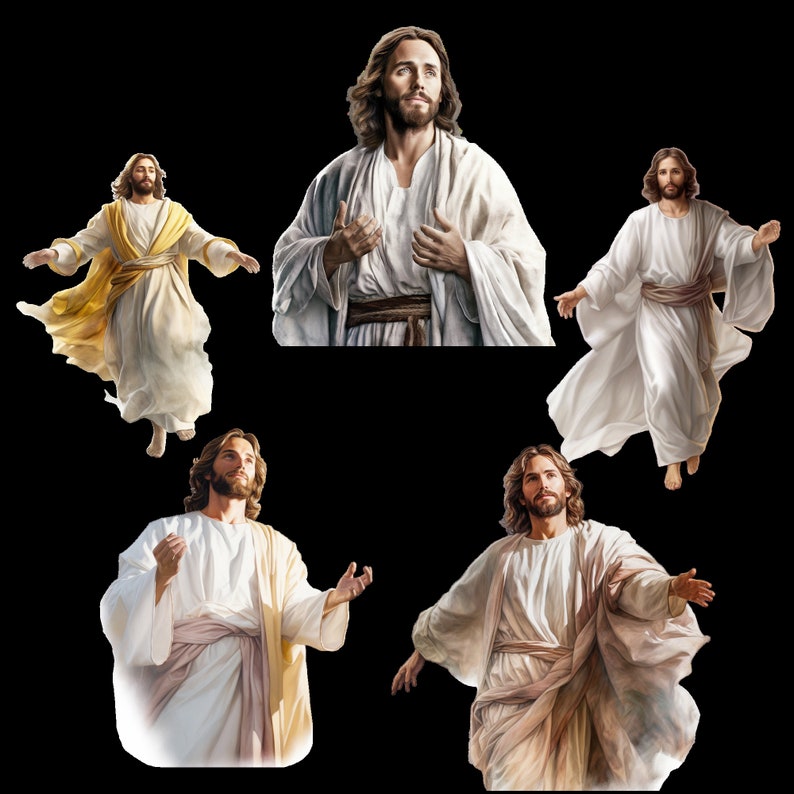 Jesus Transparent Background PNG Files Sublimation Digital Downloads ...